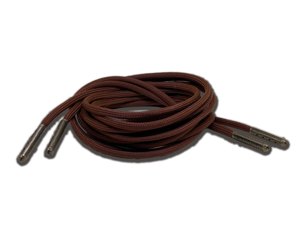 Chocolate Brown Boot Laces | Steel Tip Laces | Mad Dog Laces