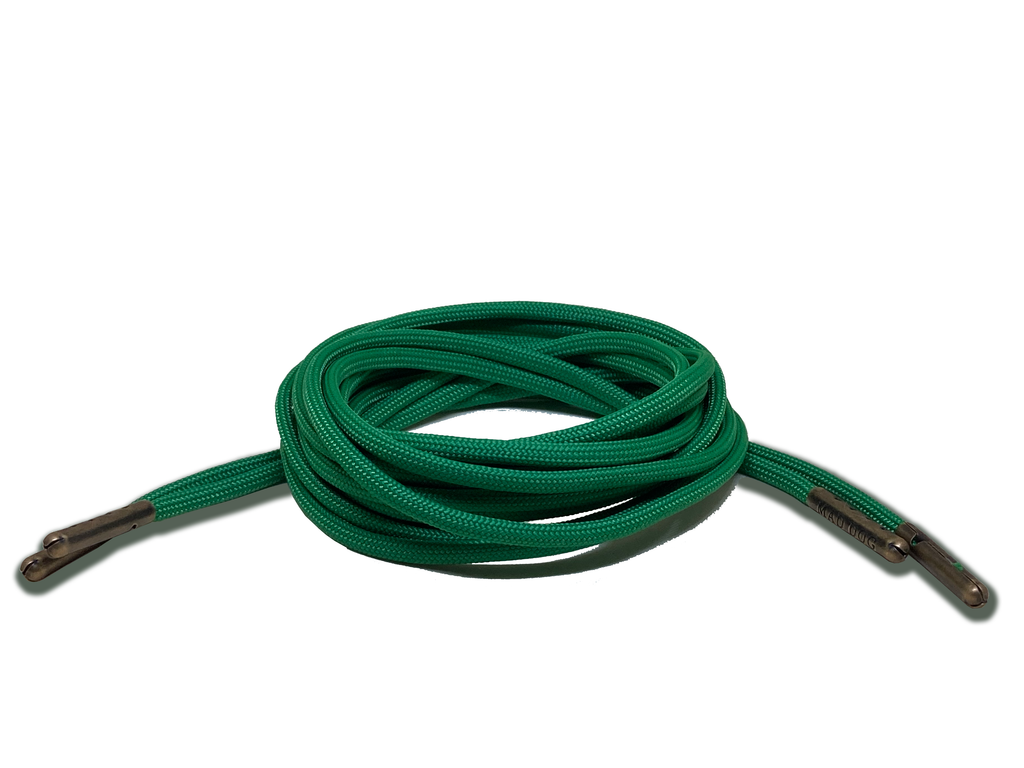 Kelly Green Boot Laces | Steel Tip Laces | Mad Dog Laces