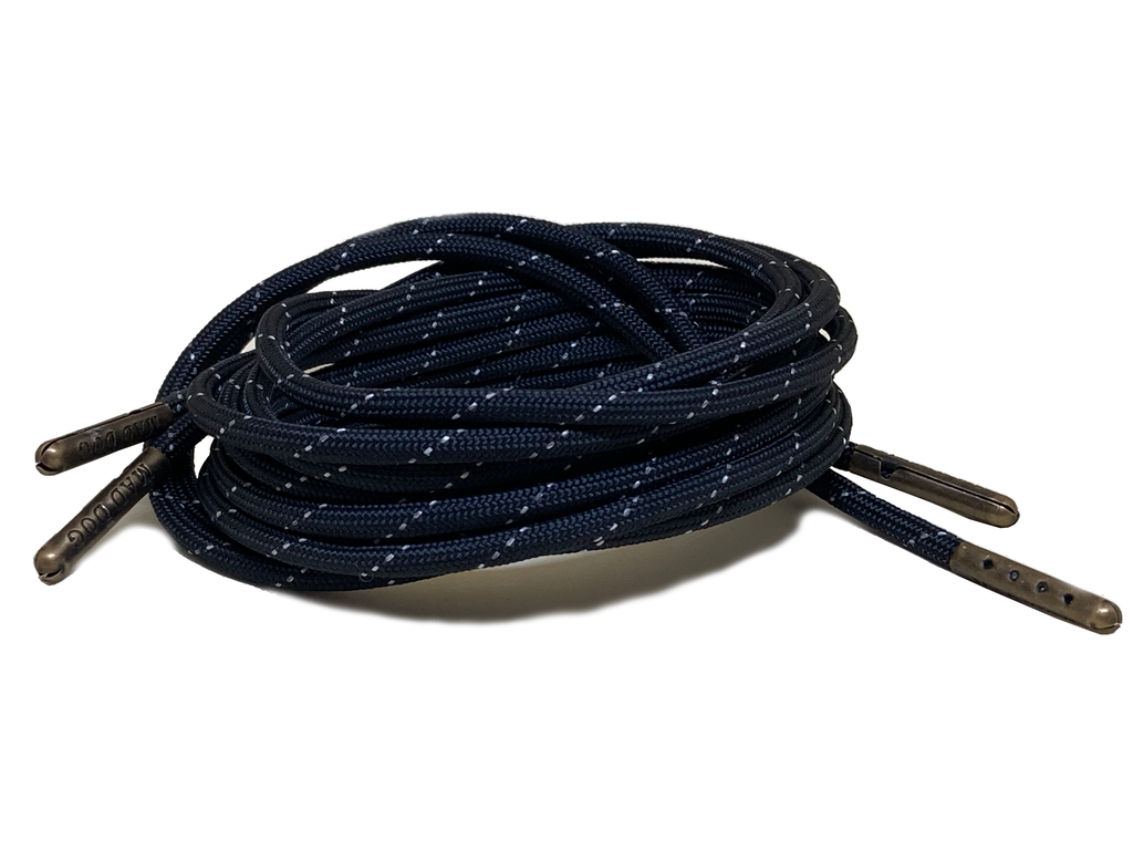 Black Reflective Boot Laces | Steel Tip Laces | Mad Dog Laces